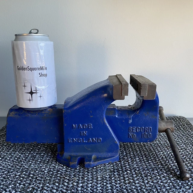 VINTAGE RARE BENCH Vise Record No 100 Sheffield England 4" Woodwork ...