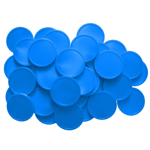 500 PIECES BLUE Plastic Tokens Reward Math Counters Drink Coupon Poker ...