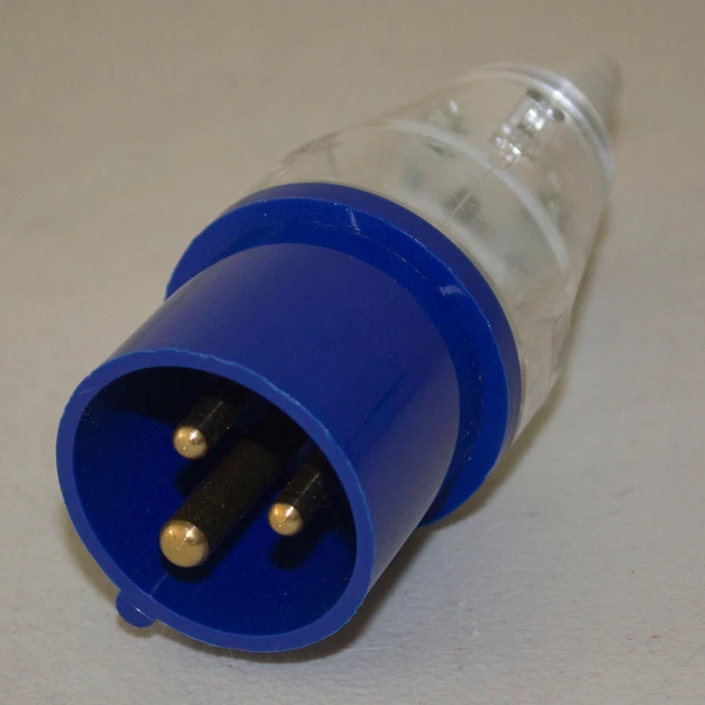 NEW WALTHER CLEAR 16A 2P+E 230V IP44 commando plug Industrial Connector ...