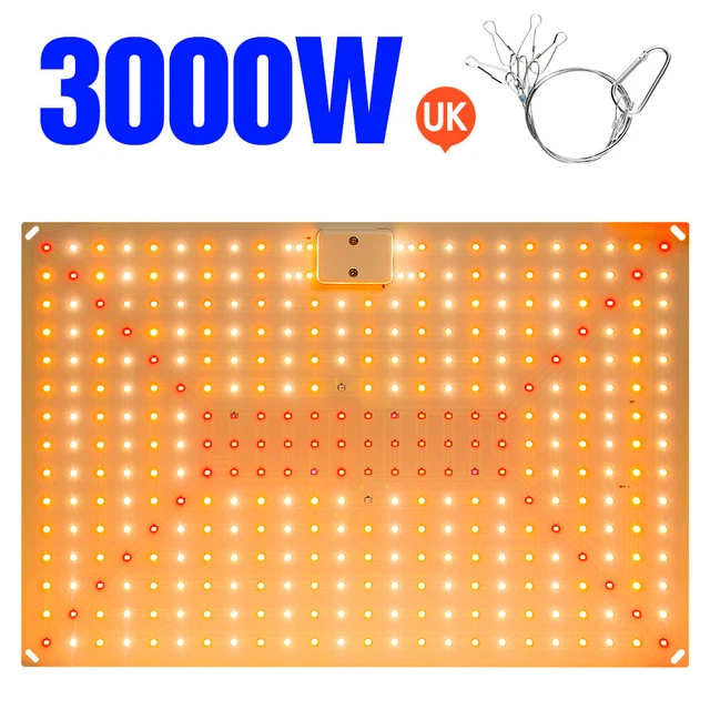 3000W LED GROW Lights Hydroponic Indoor Lamp UV Full Spectrum Board Veg ...