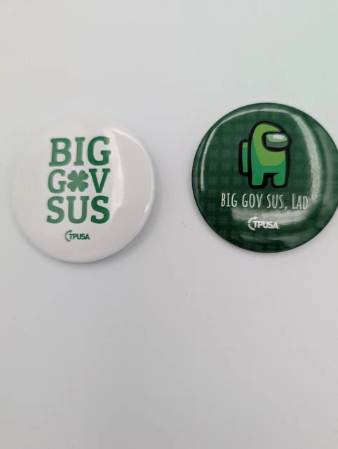 LOT OF 2 Charlie Kirk Turning Point USA TPUSA Pins Political Buttons ...