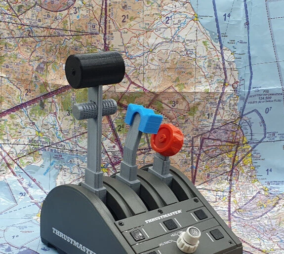 CESSNA 208 CARAVAN Style Levers for Thrustmaster TCA Quadrant Boeing ...