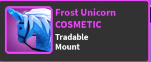 FROST UNICORN MOUNT World Zero Roblox £4.73 - PicClick UK