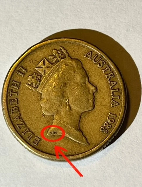 $2 1988 TWO Dollar Rare Australian Coin - Hh & Rdm Markings EUR 3.687 ...