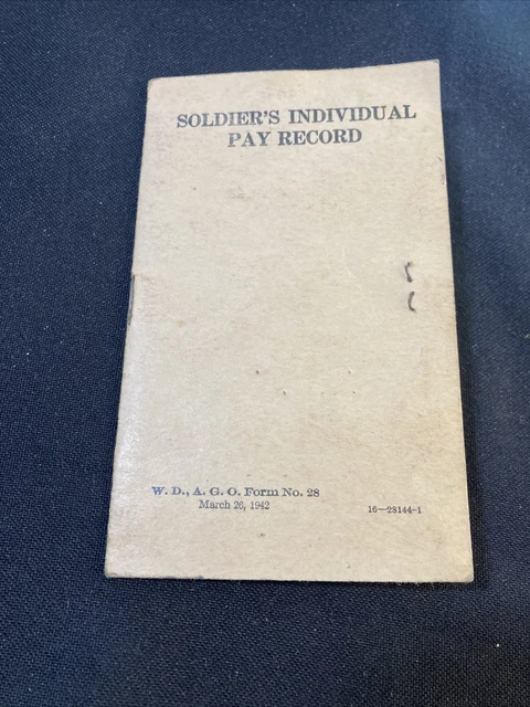 WWII US ARMY Identification Card ID, Immunization Records WW2 Soldiers ...