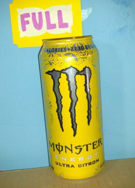 RARE! MONSTER ENERGY ULTRA CITRON! YELLOW TOP FULL SEALED UNOPENED 16oz ...