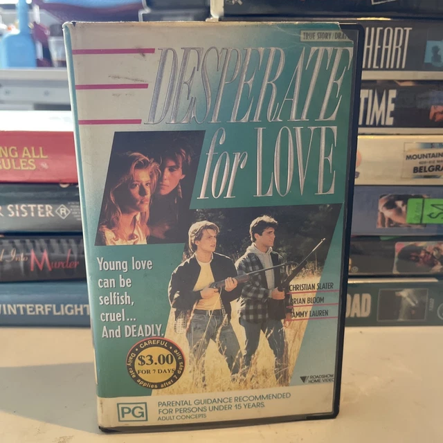 DESPERATE FOR LOVE (VHS, 1989) Christian Slater Tammy Lauren Roadshow ...
