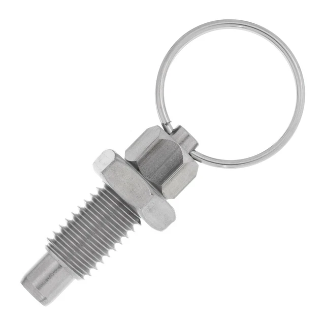 RETRACTABLE INDEXING SPRING Plunger M12 x 8mm Stainless Steel Loaded ...