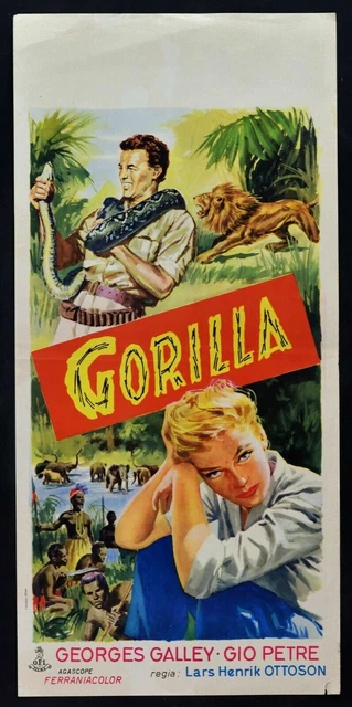 AFFICHE GORILLE GEORGES Galère Gio Petre Afrique Lars Henrik Ottoson ...