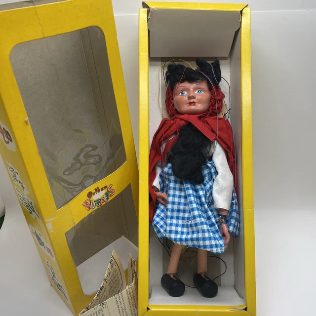VINTAGE PELHAM PUPPETS Marionette Little Red Riding Hood With Box ...