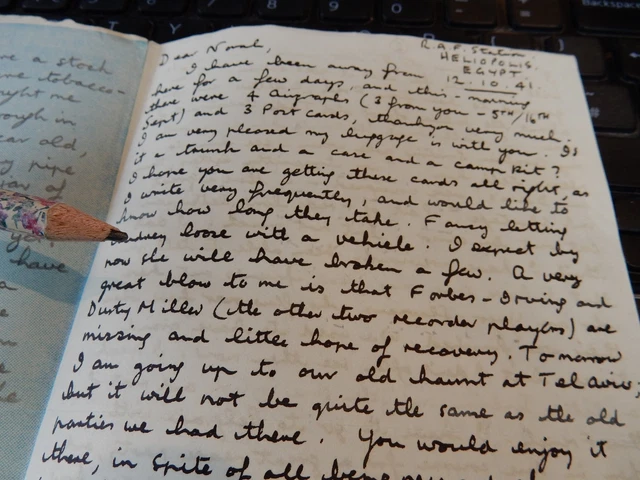 RAF WW2 DESERT Campaign Letter From F/O Geoffrey Wright Missing Friends ...