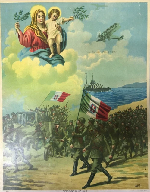 MILITARIA-GRANDE GUERRA-SOLDATI-TRICOLORE-ESERCITO-MADONNA DELLA Pace ...