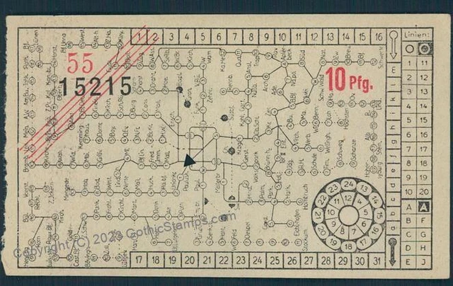 GERMANY DORTMUND MAP Strassenbahn Local Railway Train Ticket 50832 EUR ...