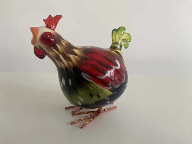 ROCKING ROOSTERS BY Gallo Ceramic Wire Legs Chicken Figurine £19.99 ...