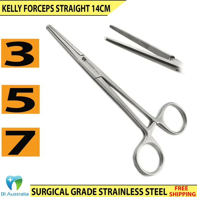 HEMOSTATS DENTAL STRAIGHT Locking Hemostatic Forceps kelly Clamps ...