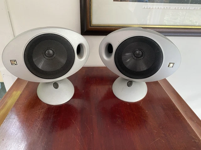 KEF KHT HTS2001 Egg Home Audio Satellite Surround Sound Speaker Pair In ...