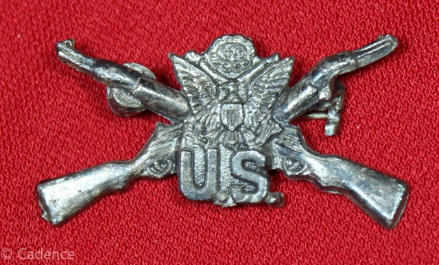 US WW2 HOME Front Sweetheart Pin Back Army Infantry Crossed Rifles Pin ...