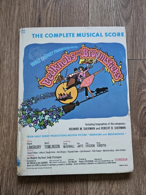 DISNEY BEDKNOBS AND Broomsticks Musical Complete Score 1971 Lyrics ...