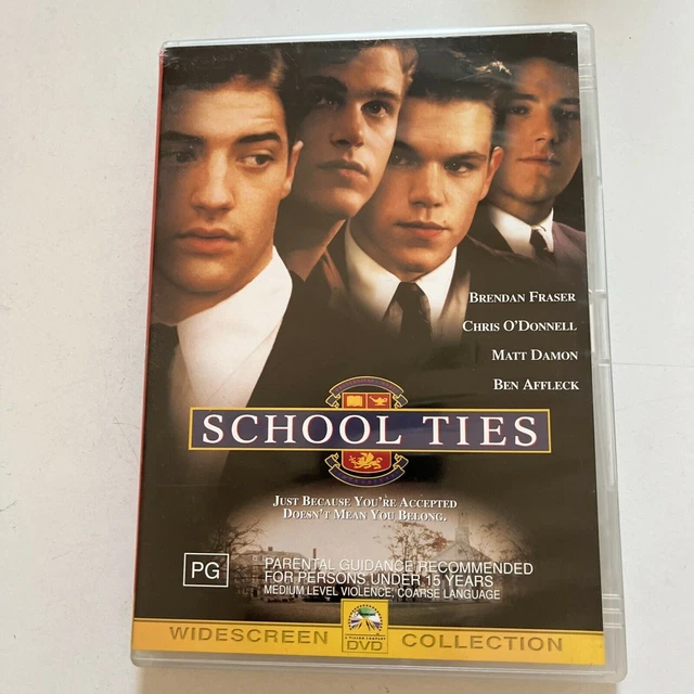 SCHOOL TIES (DVD, 1992) Brendan Fraser, Matt Damon, Chris O'Donnell ...
