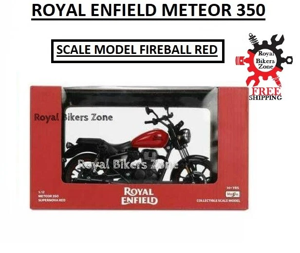ROYAL ENFIELD &SCALE Model" Meteor 350 Fireball Red £58.68 - PicClick UK