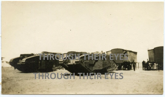 ORIGINAL WWI PHOTO British tanks In Palestine Battle of Gaza 1917 WW1 ...