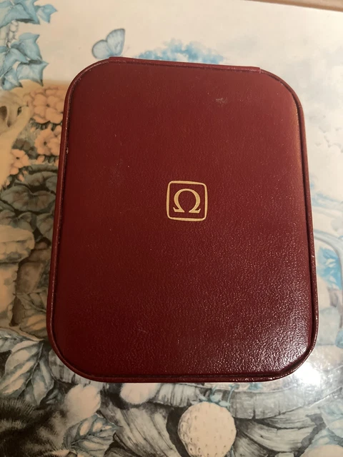 GENUINE OMEGA WATCH Box Vintage Red Leather ( I Believe It Is Leather ...