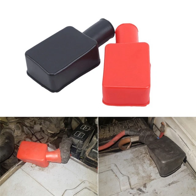 CLASSIC CAR BATTERY Terminal Covers Pair Positive Negative Enhanced ...