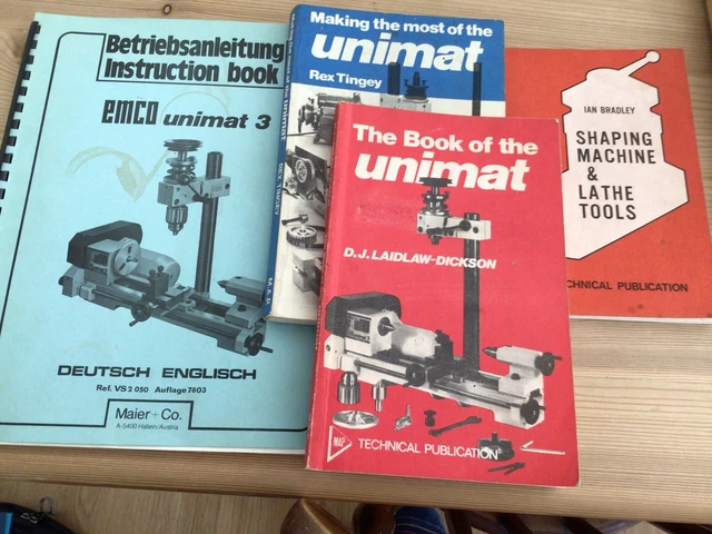 EMCO UNIMAT 3 Modellierdrehmaschine Anleitungsbuch + Andere Unimat ...