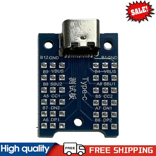 DIY TYPE-C BREAKOUT Board Type-C USB 3.1 Female PCB Converter Test PCB ...