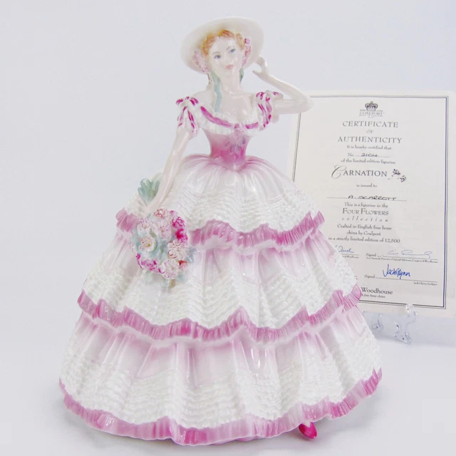 COALPORT FIGURINE CARNATION Limited Edition Four Flowers Bone China ...