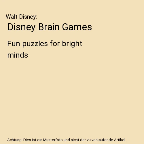 DISNEY BRAIN GAMES: Fun puzzles for bright minds, Walt Disney EUR 6,69 ...