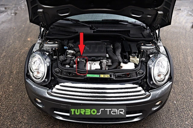 TUBO TURBO D’ARIA Manicotto Intercooler Mini Cooper R55 R56 1.6 D 1371 ...