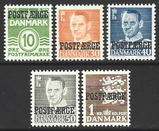 DENMARK 1949-53 PARCEL Post POSTFAERGE Set #Q31-Q35 VF-NH CV $37.05 $22 ...