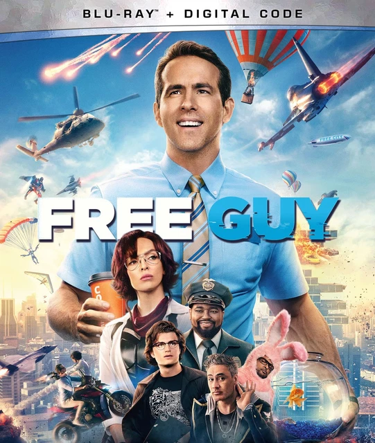 FREE GUY (FEATURE) (Blu-ray) Ryan Reynolds Jodie Comer Lil Rel Howery ...
