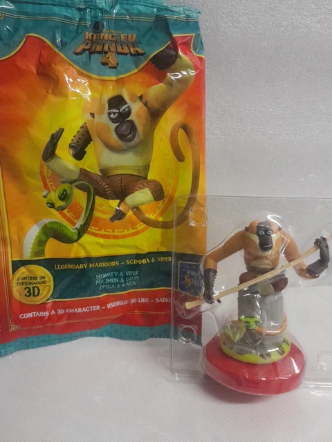 KUNG FU PANDA 4 Eurospin 2024 Monkey And Viper Character 3D Figures ...