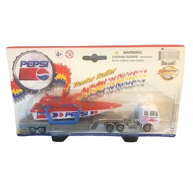 GOLDEN WHEEL PEPSI Tractor Trailer Boat Transporter Diecast Vintage ...