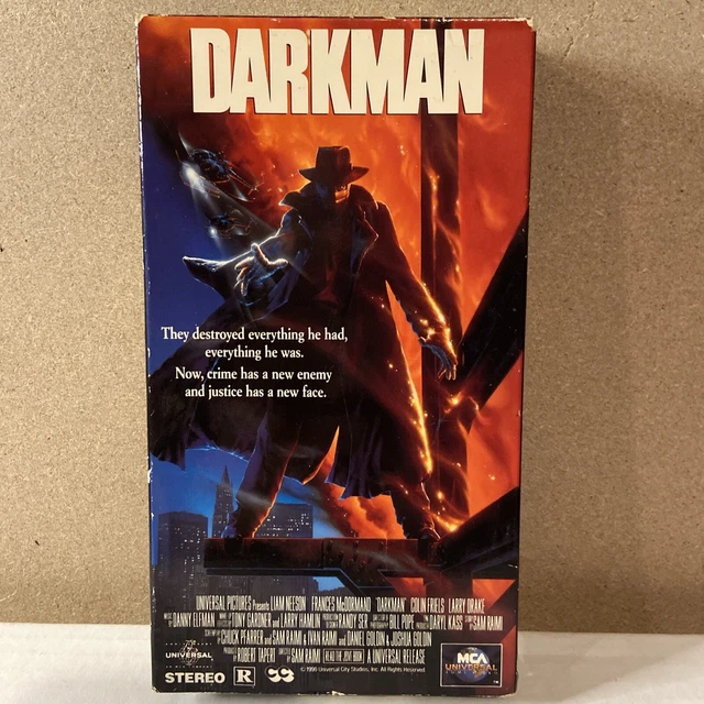 DARKMAN 1991 VHS Tested Rental Liam Neeson Sam Raimi Horror Superhero ...