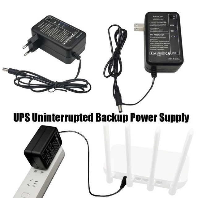 12V DU-2S50 ALIMENTATION de secours 5000mAh UPS For WiFi Router LED ...
