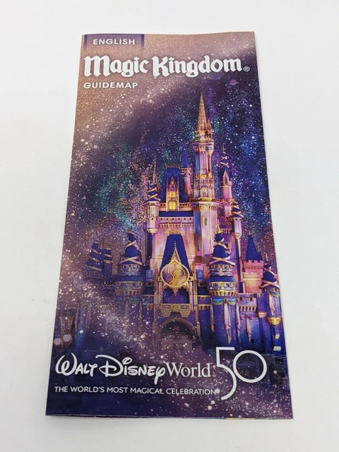 WDW WALT DISNEY World Park Guide Map Vtg Magic Kingdom 2001 Snow Globe ...