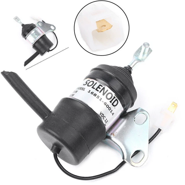 SOLÉNOÏDE D'ARRÊT DE carburant 16851-60014 pour Kubota BX2230D RTV900R RTV900T D902 EUR 51,22 ...