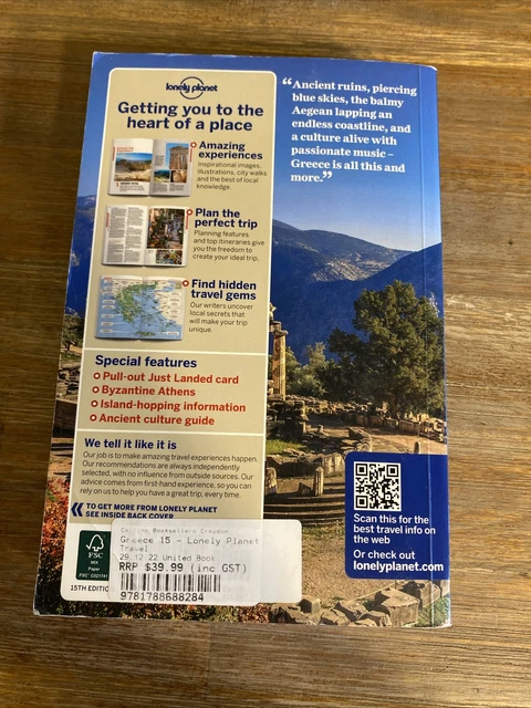 LONELY PLANET GREECE (Travel Guide) By Simon Richmond, Kate Armstrong ...