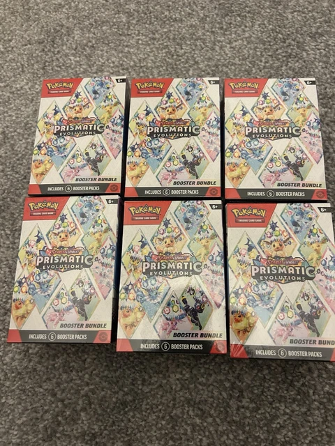 POKEMON TCG SCARLET & Violet Prismatic Evolutions Booster Bundle x6 ...