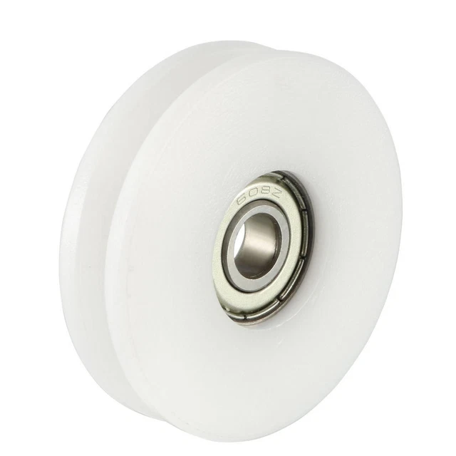 V GROOVE GUIDE Bearing Pulley Rail Ball Wheel White 8x50x12mm 2pcs EUR ...