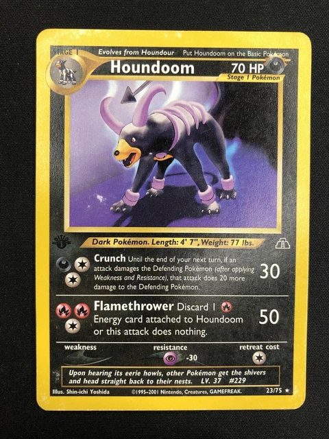 POKEMON HOUNDOOM 27/75 Neo Discovery Rare First Edition Wizards ENG ...