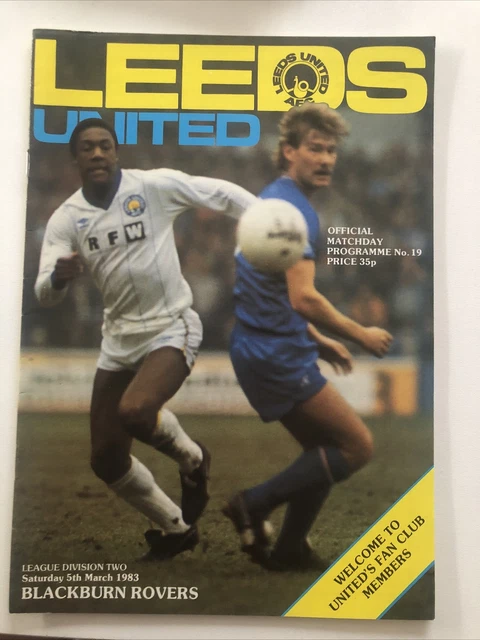 LEEDS UNITED V Blackburn Rovers 5/3/83 1983 Match Programme £1.99 ...