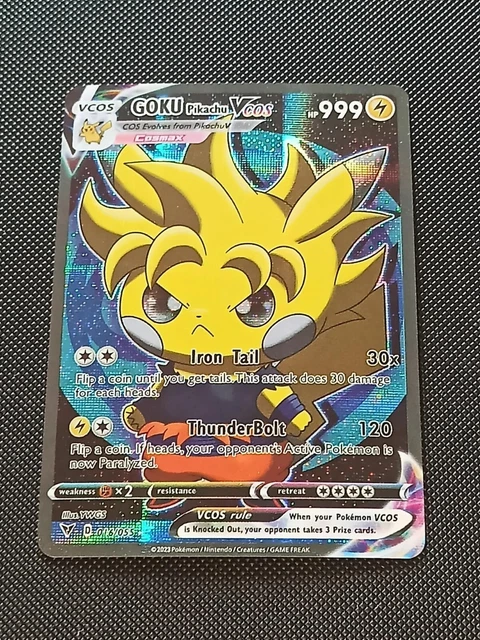 GOKU DRAGON BALL Z Dbz Pikachu Pokemon Cosplay Cards Holo Prism Anime ...