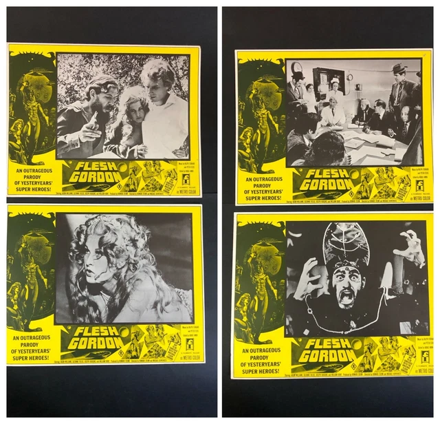RARE VINTAGE FLESH Gordon 1974 Original Australian Lobby Card Set of 8 ...