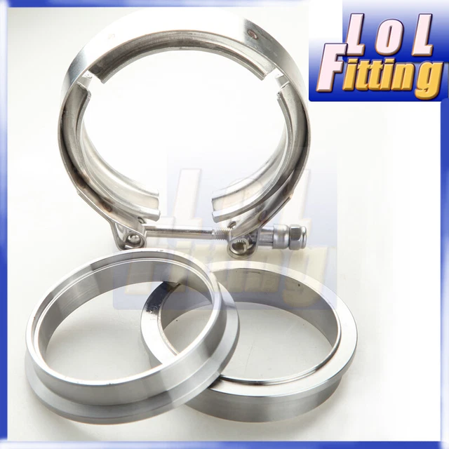 2.5& MILD STEEL Self Aligning "Male/Female" Flanges + 304 SS V-Band ...