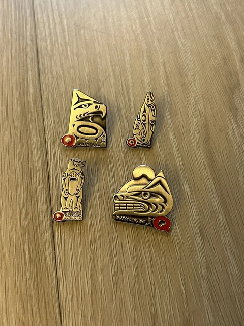 2010 VANCOUVER OLYMPIC First Nations Totem Whistler Newspaper Media pin ...