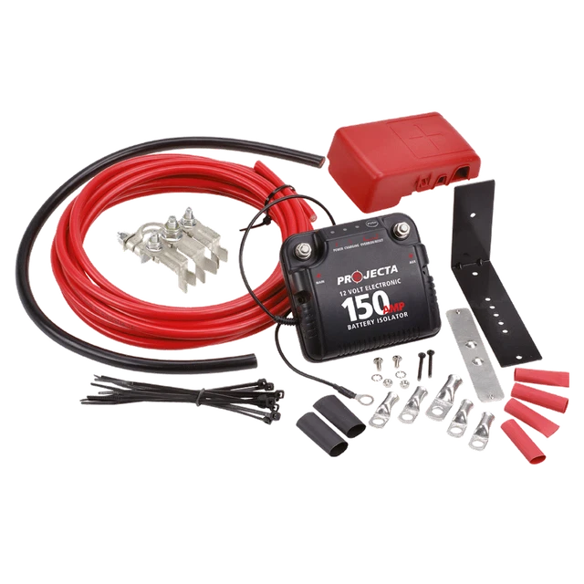 PROJECTA DUAL BATTERY Kit 12V 150A Electronic Isolator Fully Automatic ...